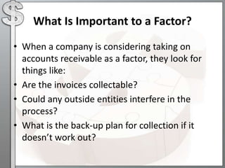 Account receivable factoring | PPTX