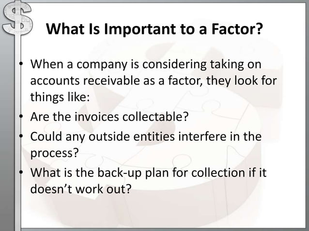 Account receivable factoring | PPTX | Debt Factoring & Invoice ...