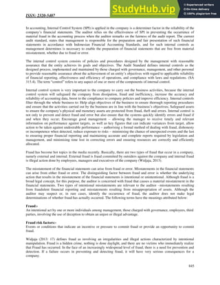 ACCOUNT RECEIVABLE FRAUD THE ROLE OFINTERNAL CONTROL SYSTEM. | PDF