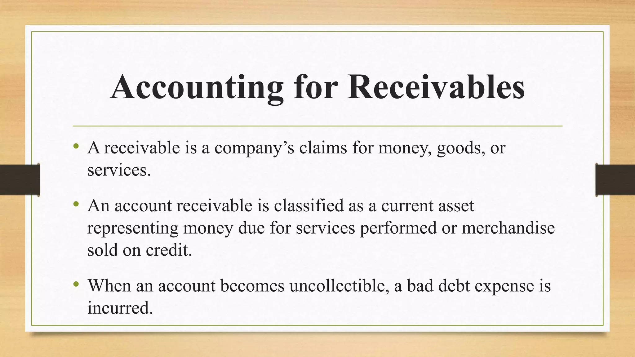 Account receivable presentation | PPTX