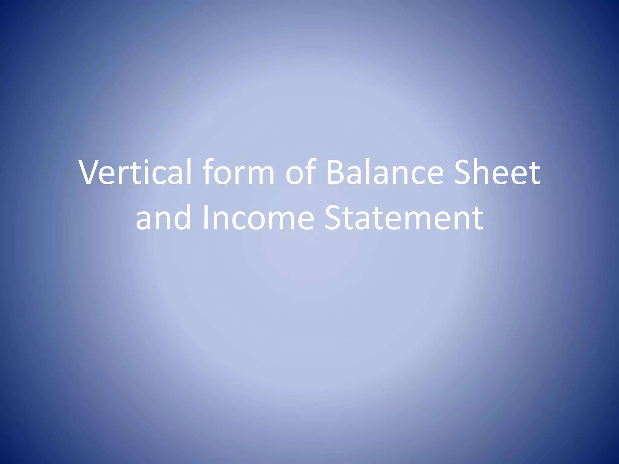 VERTICAL BALANCE SHEET | PDF