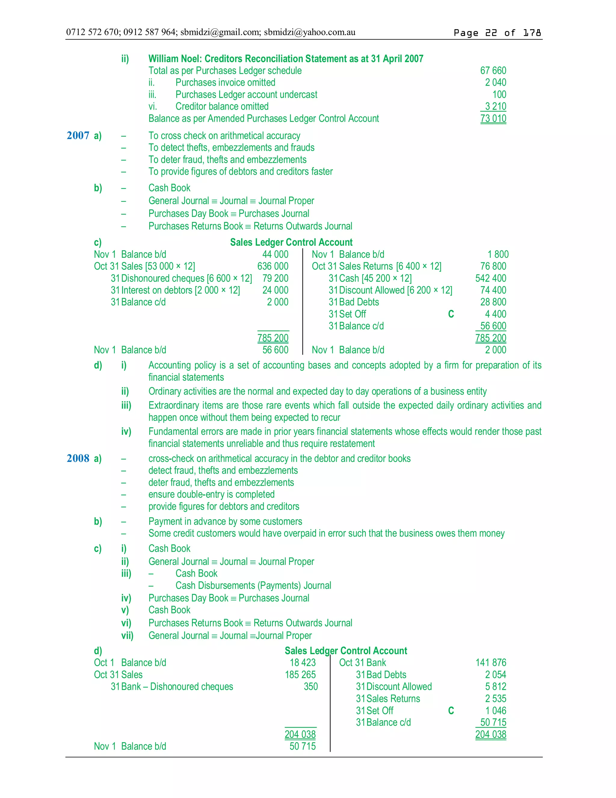Advanced Level Accounting Soultions 1998 - 2009 Answers | PDF