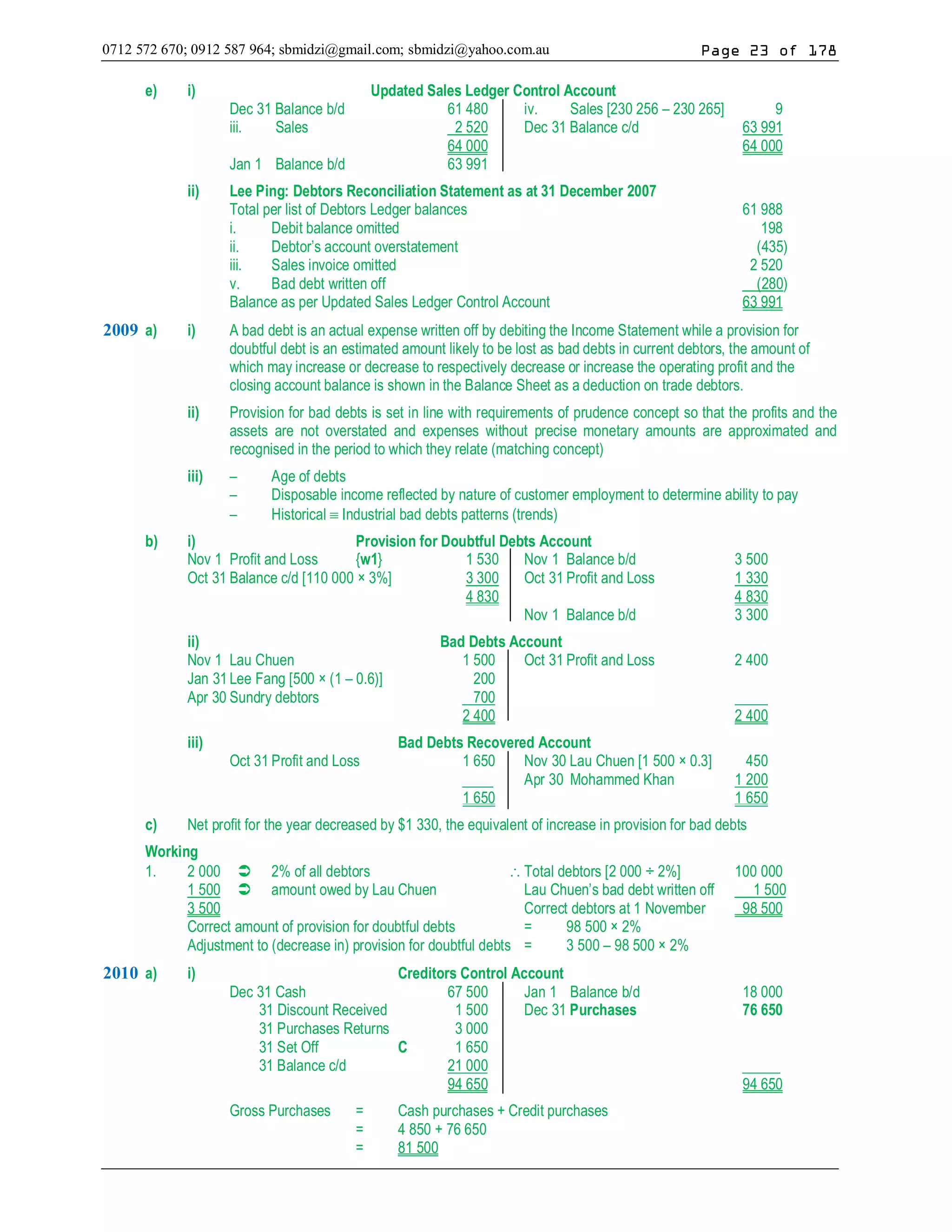 Advanced Level Accounting Soultions 1998 - 2009 Answers | PDF