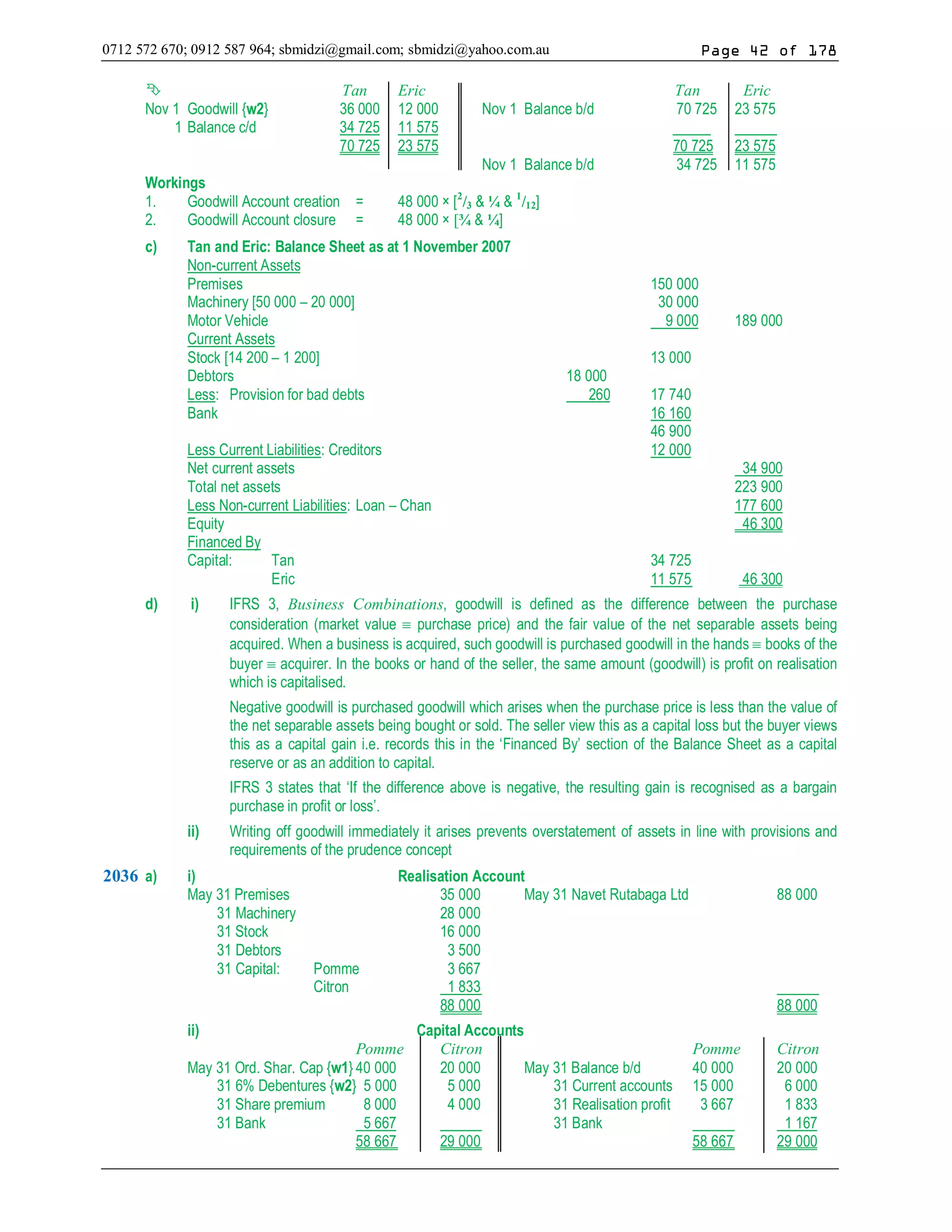 Advanced Level Accounting Soultions 1998 - 2009 Answers | PDF