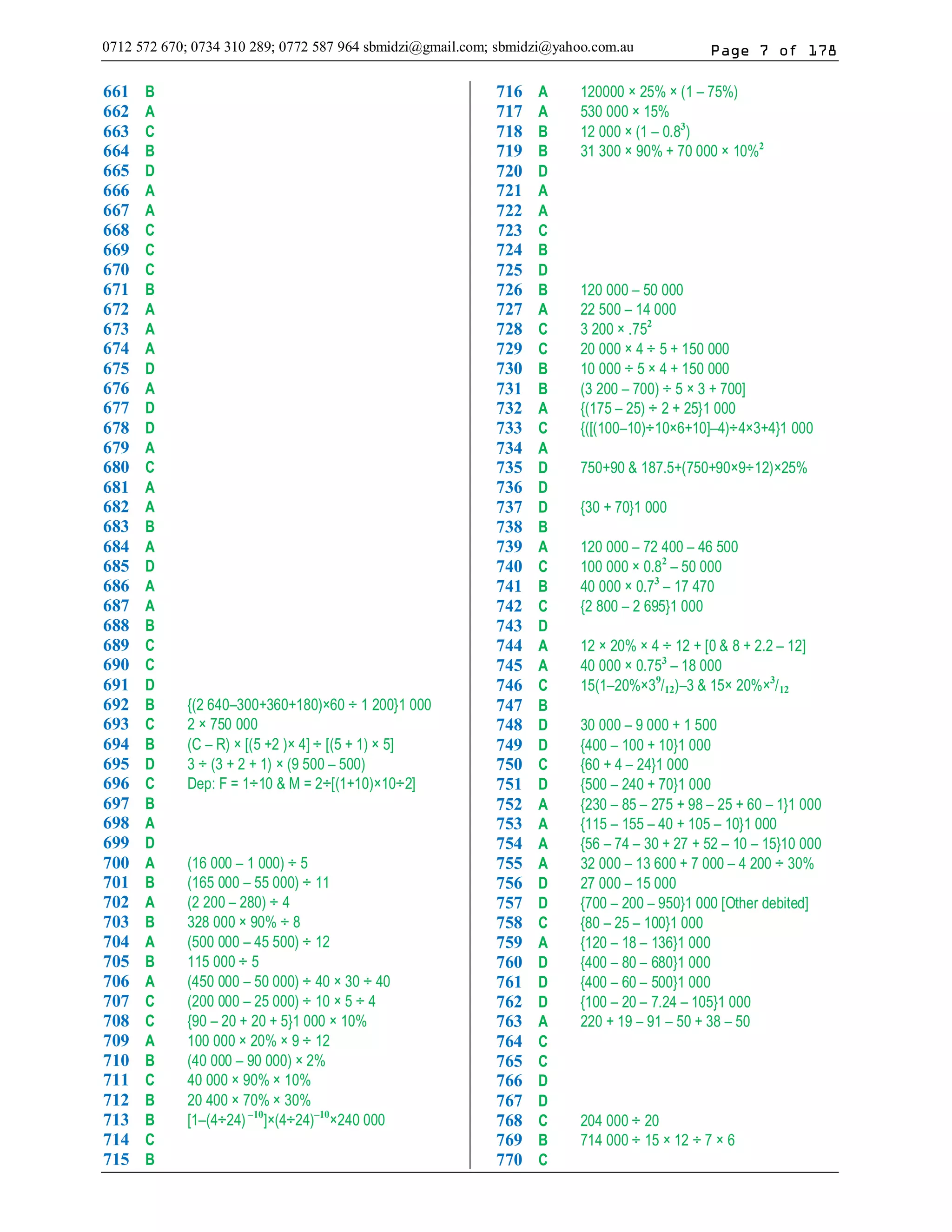Advanced Level Accounting Soultions 1998 - 2009 Answers | PDF