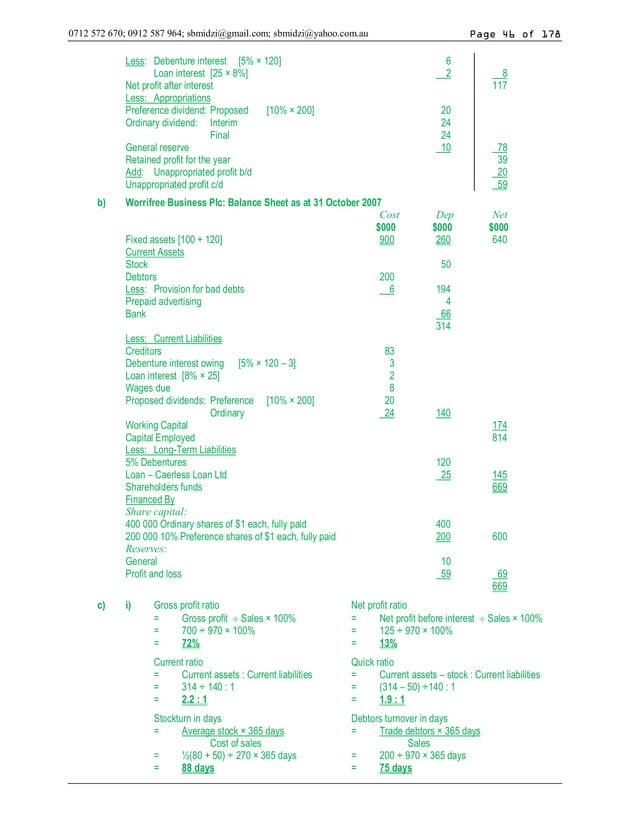 Advanced Level Accounting Soultions 1998 - 2009 Answers | PDF