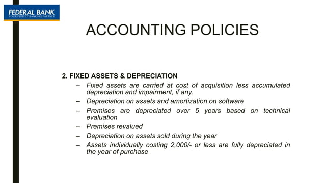 Accounts policies of different banks. | PPT