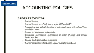 Accounts policies of different banks. | PPTX