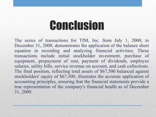 Understanding Financial Transactions with the Balance Sheet Equation | PPTX