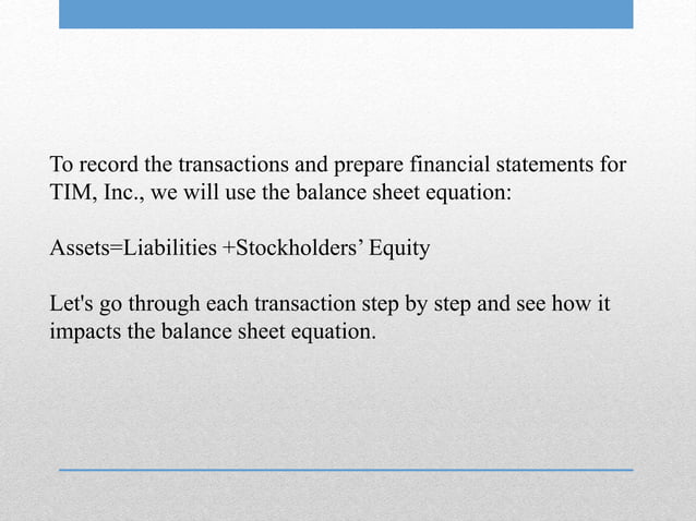 Understanding Financial Transactions with the Balance Sheet Equation ...