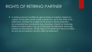 retirement of partners - meaning, objectives, research questions etc ...