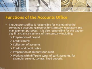 Accounts and financial services | PPTX