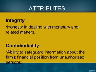 Accounts and Financial services | PPT