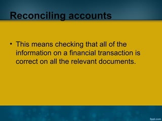 Accounts and Financial services | PPT