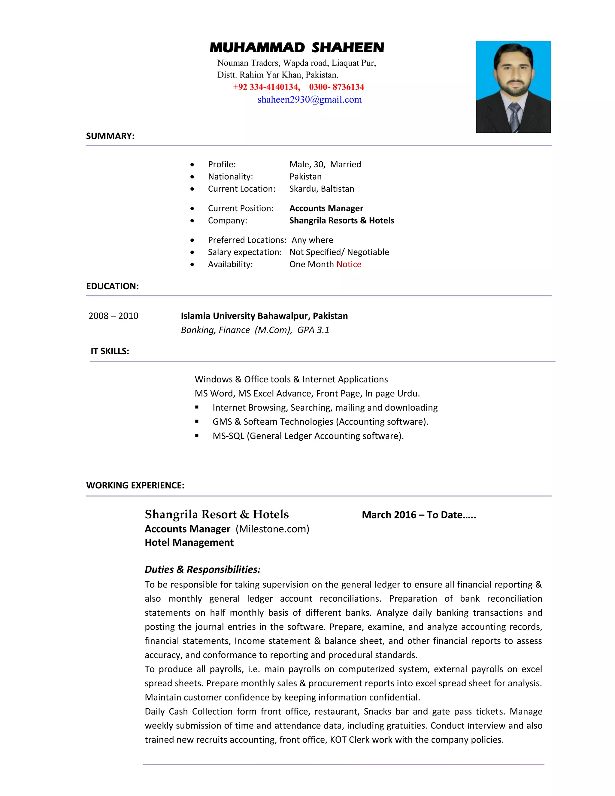 Accounts cv 2017 | PDF