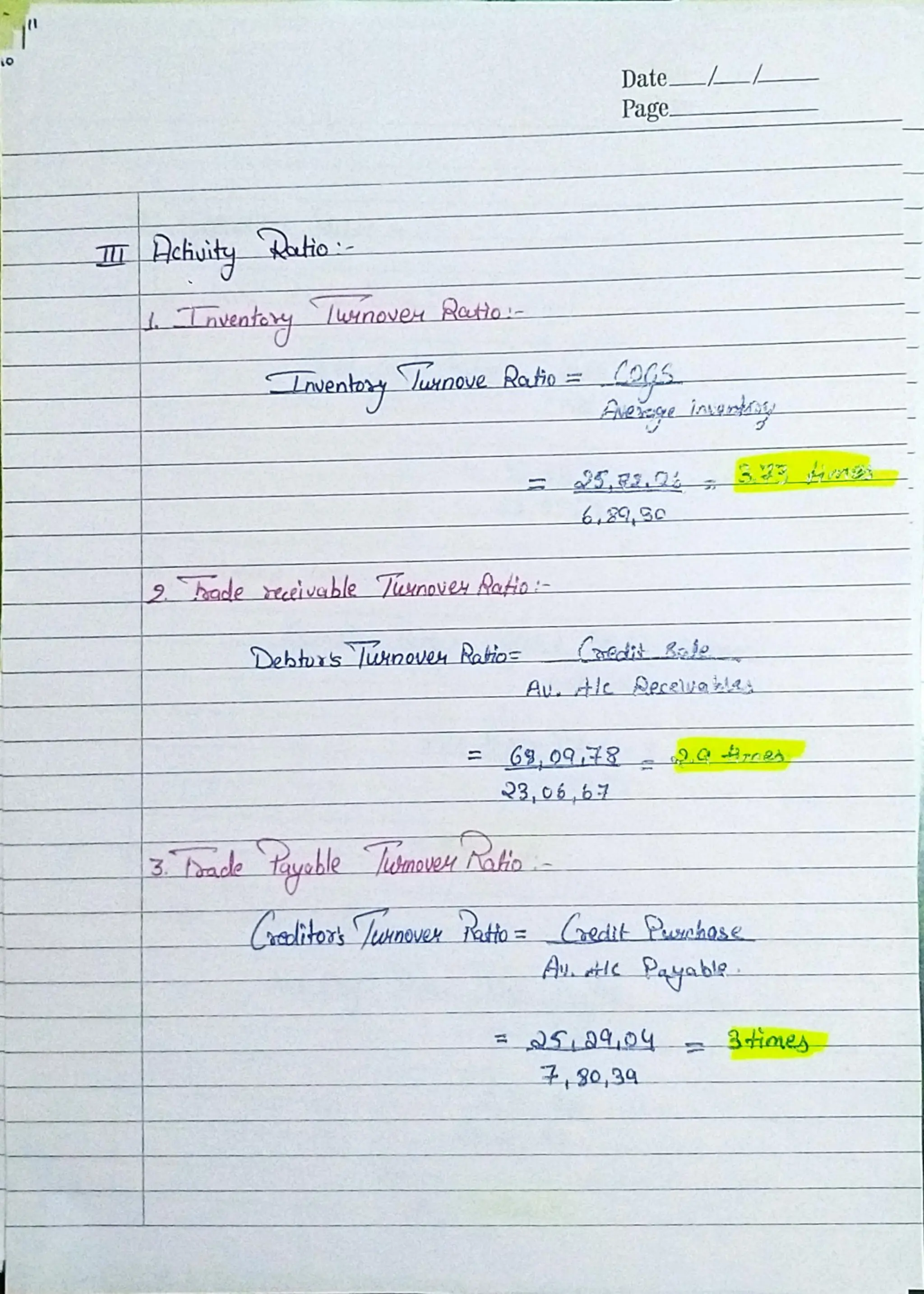 Accounts Class 12 project cash flow statement and ratio analysis | PDF
