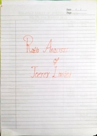 Accounts Class 12 project cash flow statement and ratio analysis | PDF