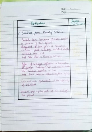 Accounts Class 12 project cash flow statement and ratio analysis | PDF