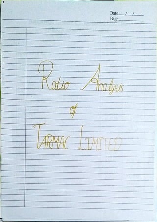 Accounts Class 12 project cash flow statement and ratio analysis | PDF