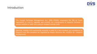 Accounts for non residents under fema | PPTX