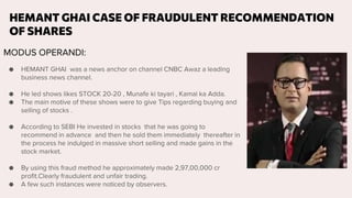 case study of share market fraud | PPTX