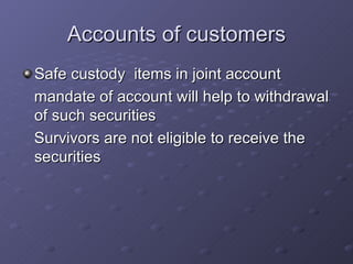 Accounts of customers | PPT
