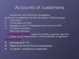 Accounts of customers | PPT