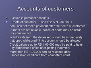 Accounts of customers | PPT