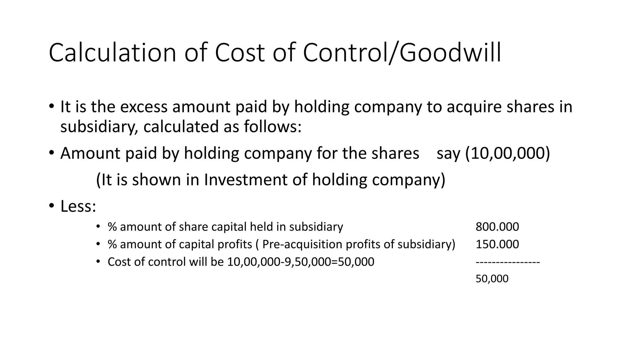 Accounts of holding companies | PPTX