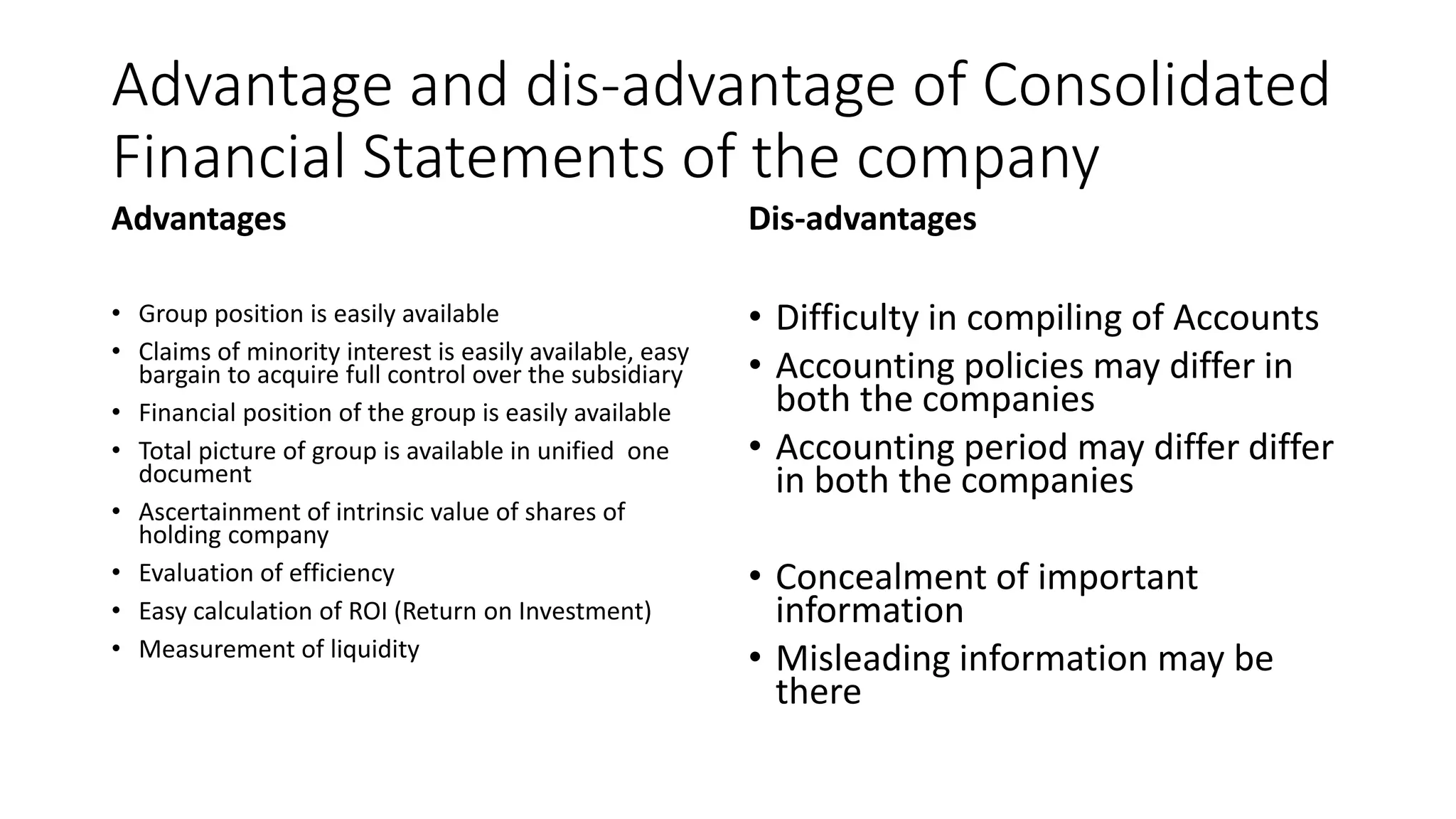 Accounts of holding companies | PPTX