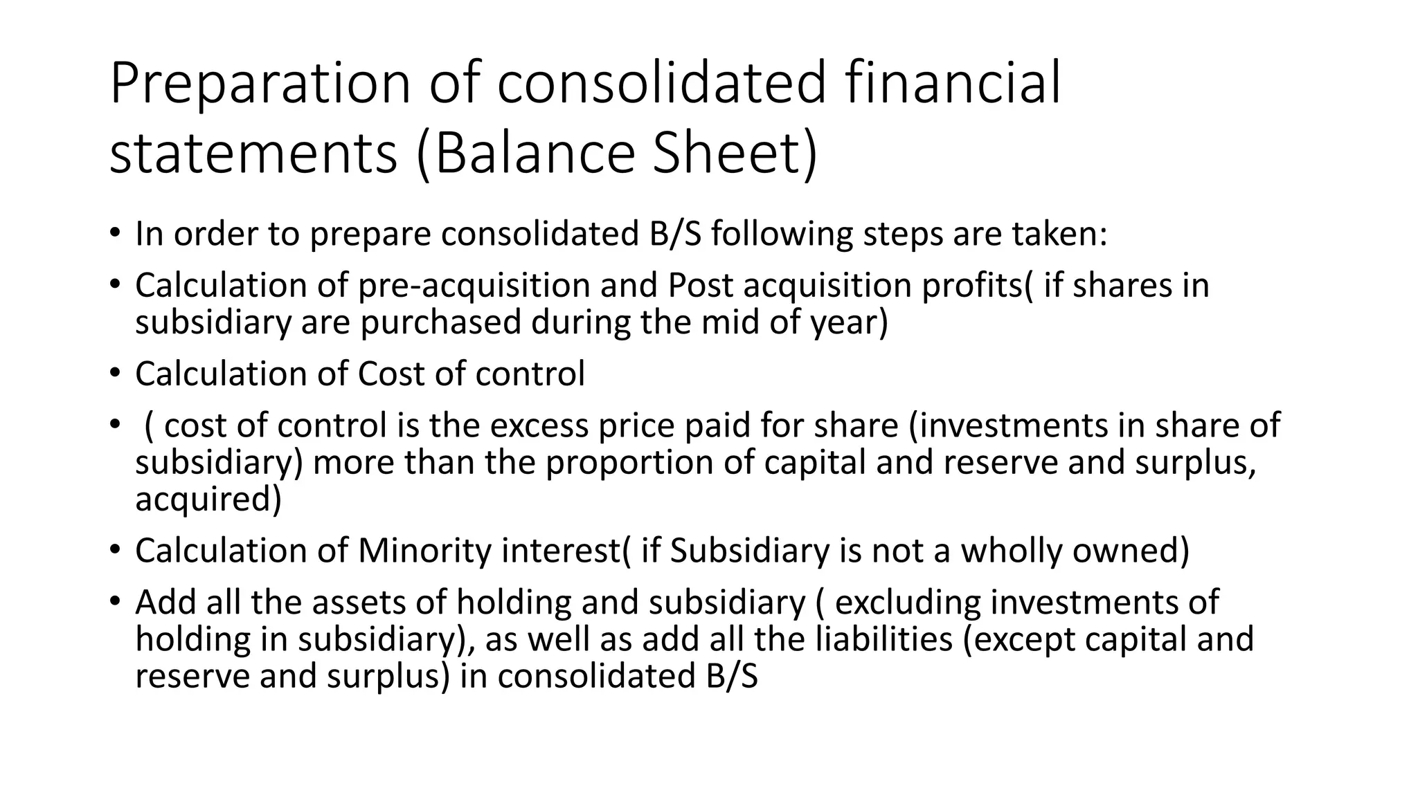 Accounts of holding companies | PPTX
