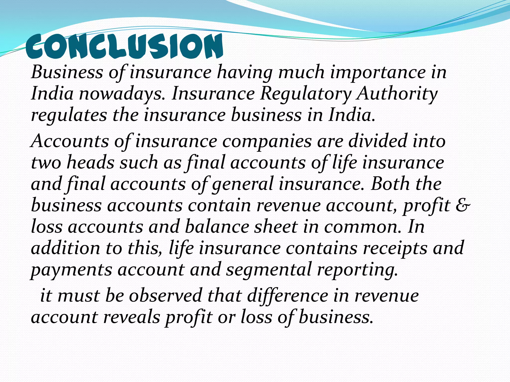 Accounts of insurance companies | PPSX