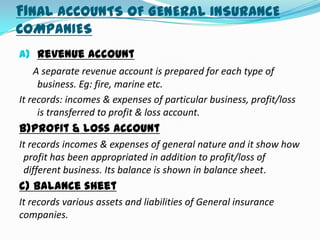 Accounts of insurance companies | PPSX