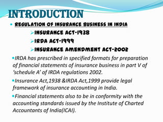 Accounts of insurance companies | PPSX