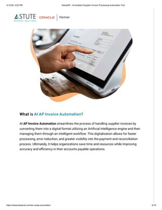 AI-Powered Accounts Payable Automation – AstuteAP for Seamless Invoice Processing | PDF