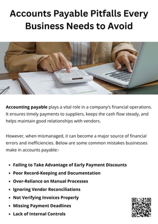 Accounts Payable Pitfalls Every Business Needs to Avoid | PDF