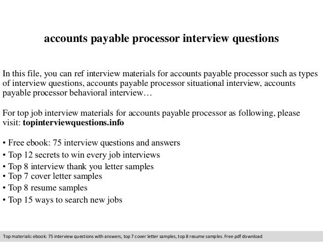 Accounts Payable Processor Interview Questions accounts-payable-processor-interview-questions