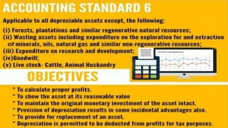 Depreciation Calculation (Accounts ppt AS 6) | PPTX