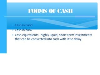 Cash Flow Statement with examples | PPT