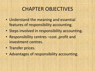 presentation on responsibility accounting | PPTX