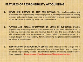 presentation on responsibility accounting | PPTX
