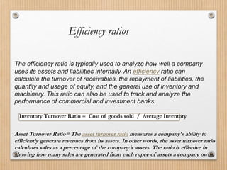 Ratio Analysis in financial statements (KK MAHESH PU COLLEGE) | PPT