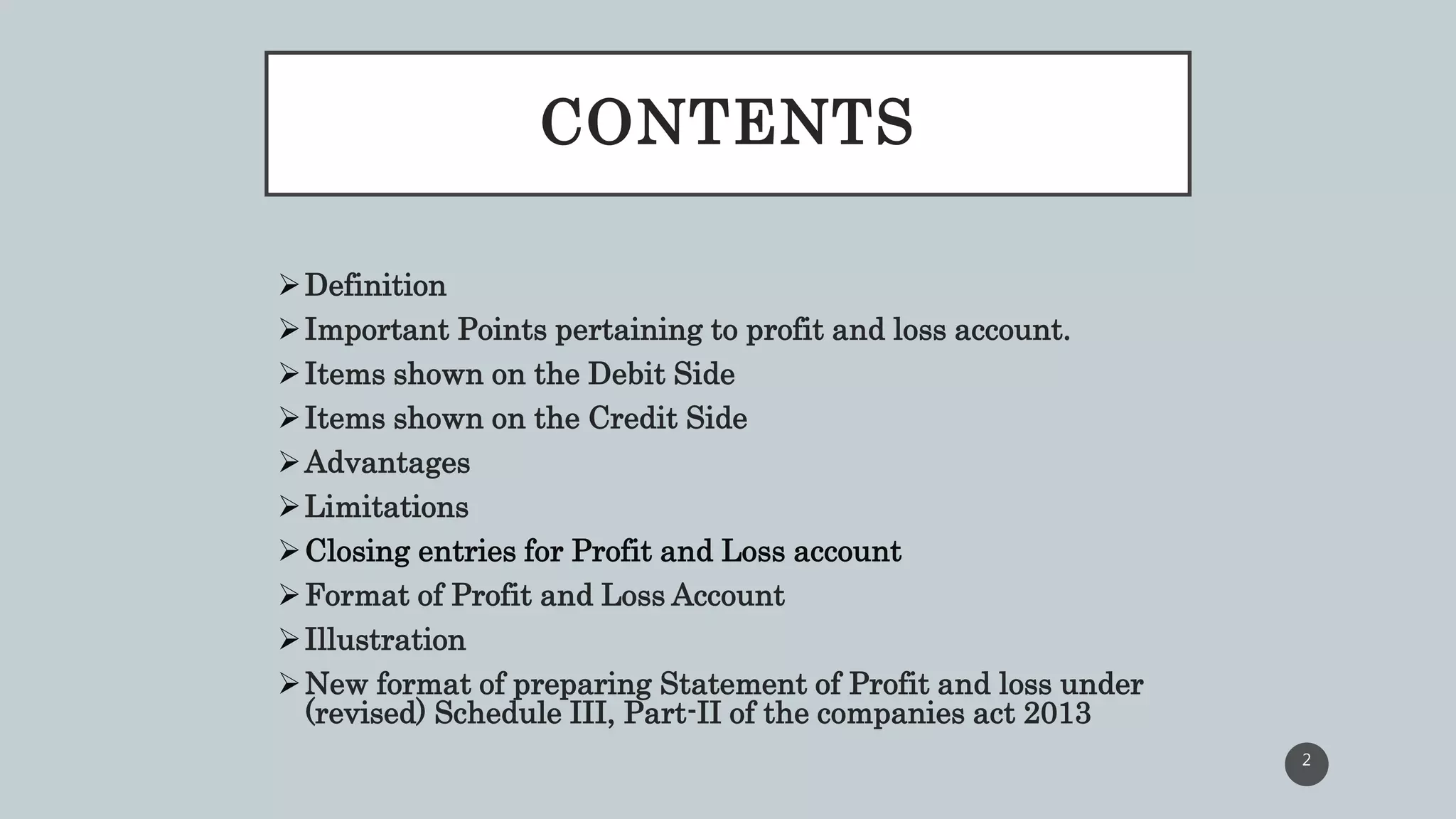 Profit and Loss Account | PPTX