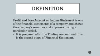 Profit and Loss Account | PPT