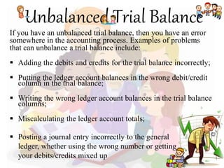 Accounts project on Ledger and Trial Balance | PPTX