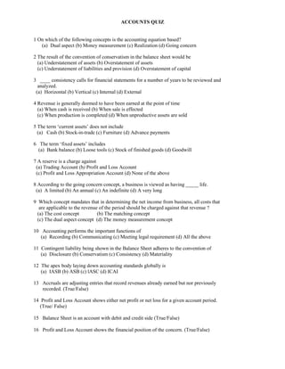 Accounts quiz | DOCX