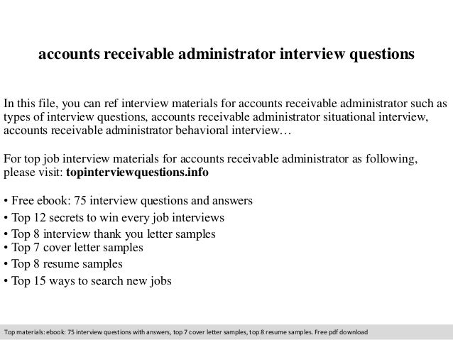 Accounts Receivable Administrator Interview Questions accounts-receivable-administrator-interview-questions