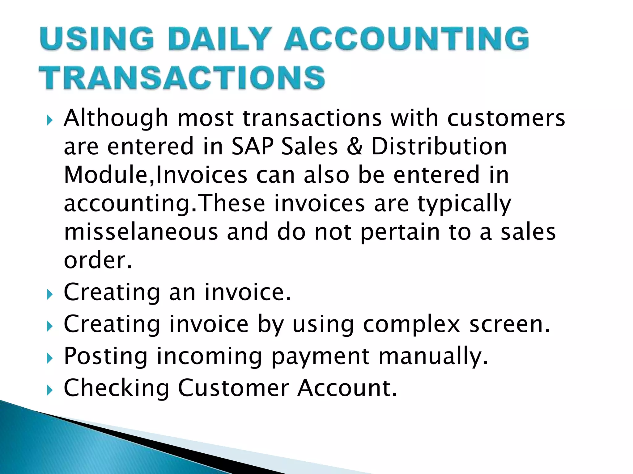 Accounts receivable in sap | PPTX