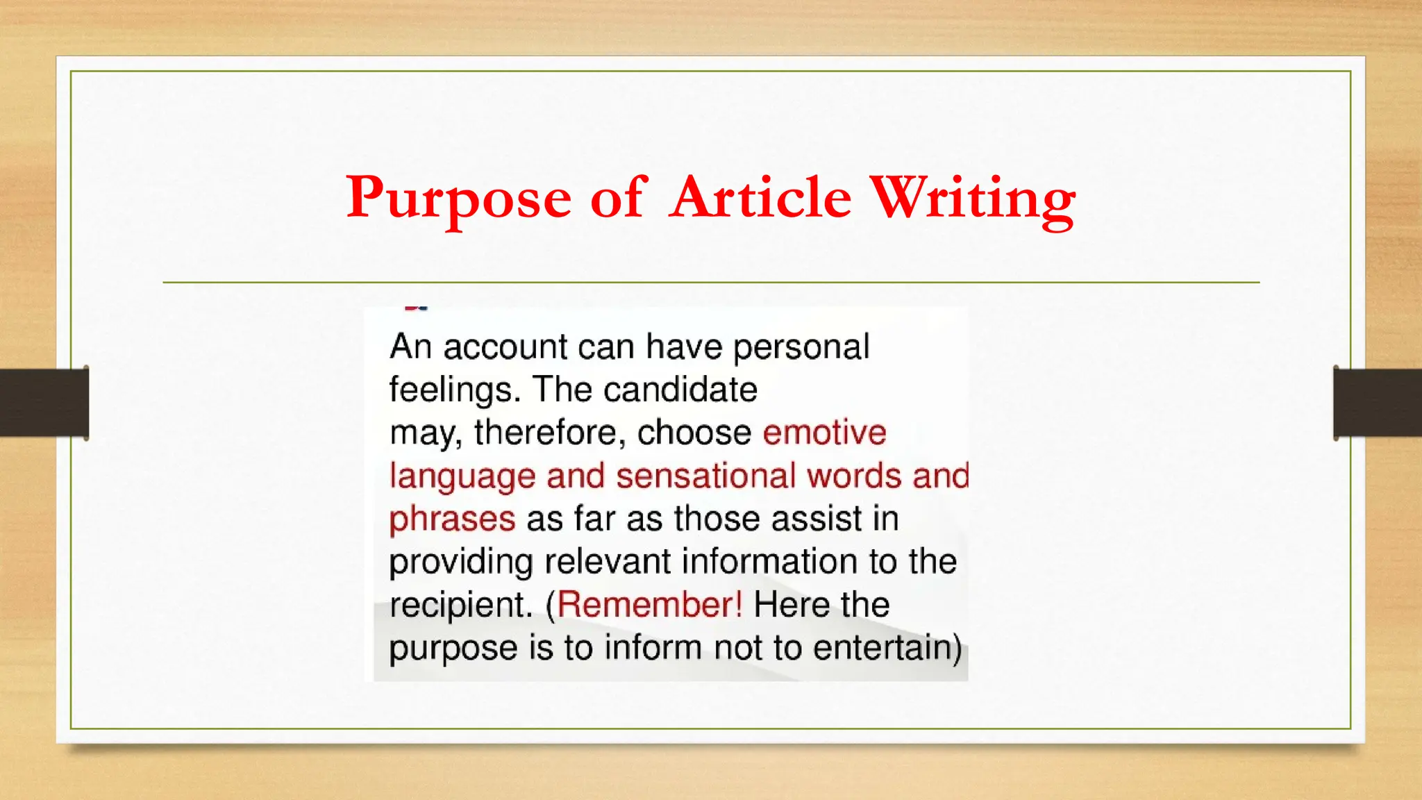 Account Writing, basic concept how to write a proper account | PPTX