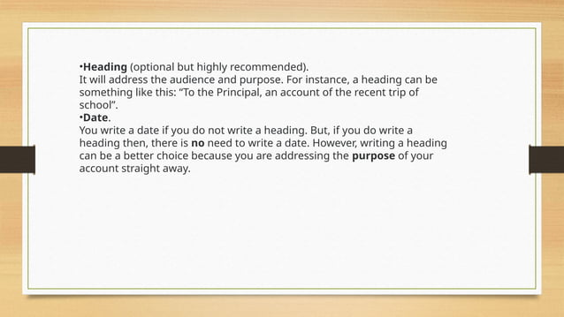 Account Writing, basic concept how to write a proper account | PPTX